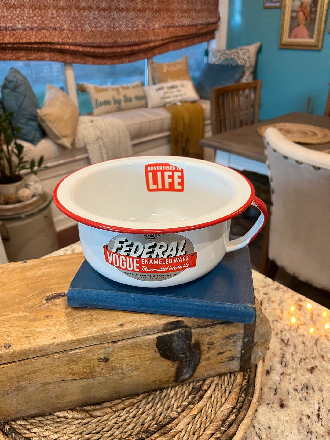 Vintage 1940's Federal "life" Magazine Advertising White With Red Trim ...