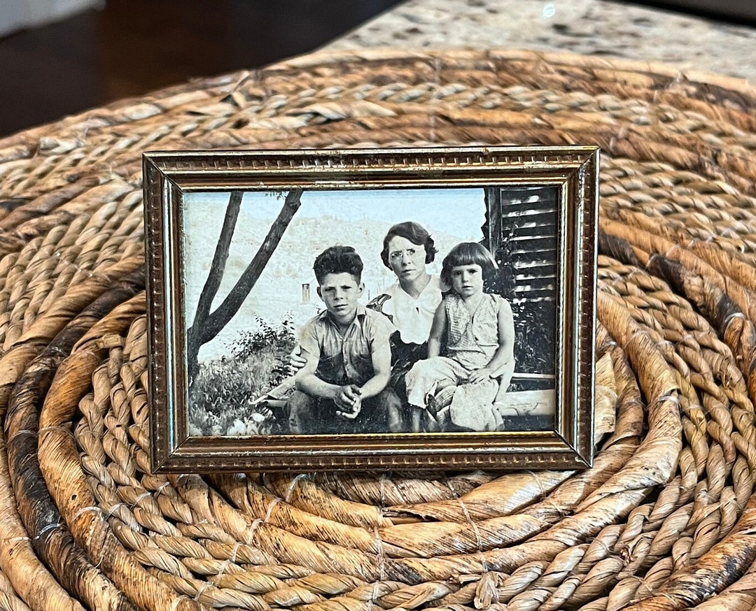 Vintage 1930's Small Metal Frame With Easel, Antique Photograph of a ...