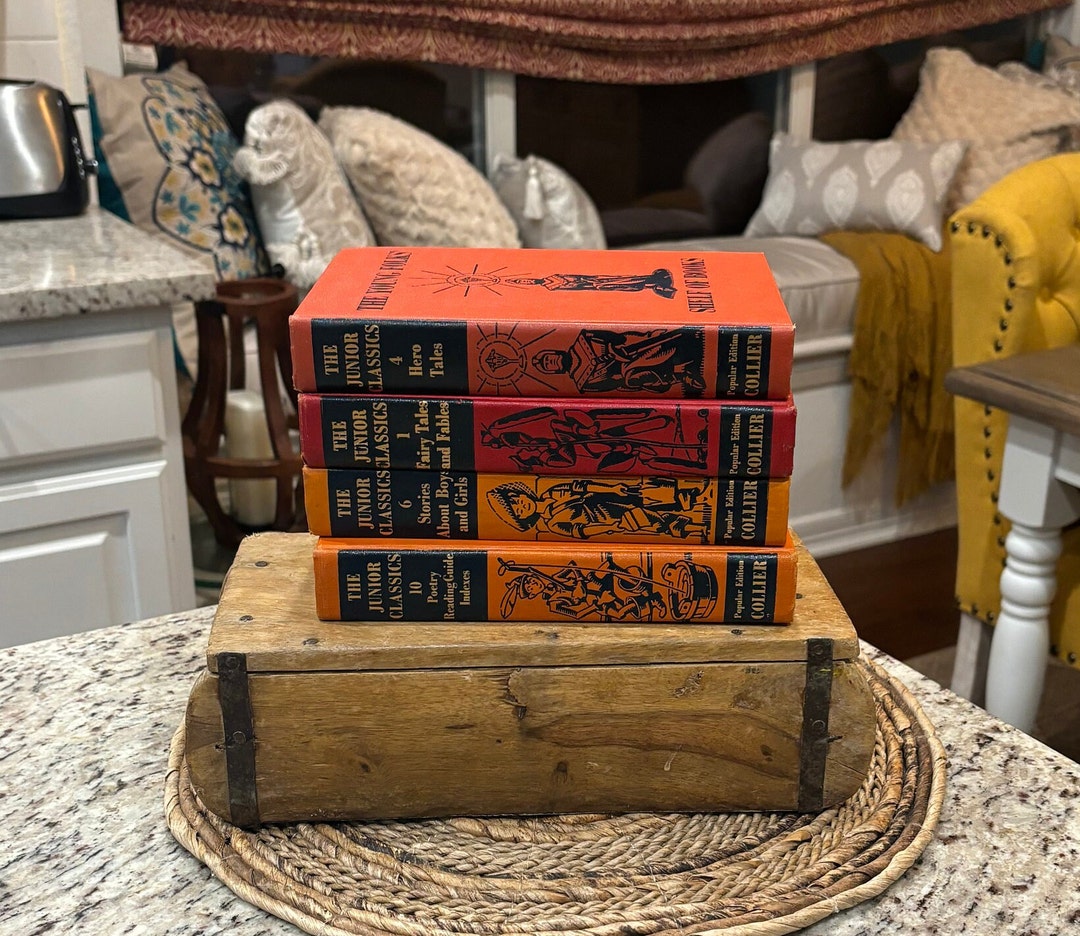 Vintage Set of Four the JUNIOR Classics Shelf of Books by Collier and ...