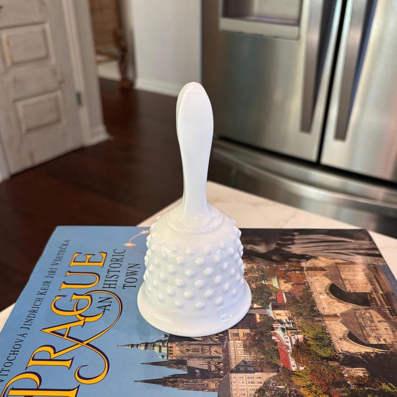 Fenton Hobnail Glass Bells - Etsy