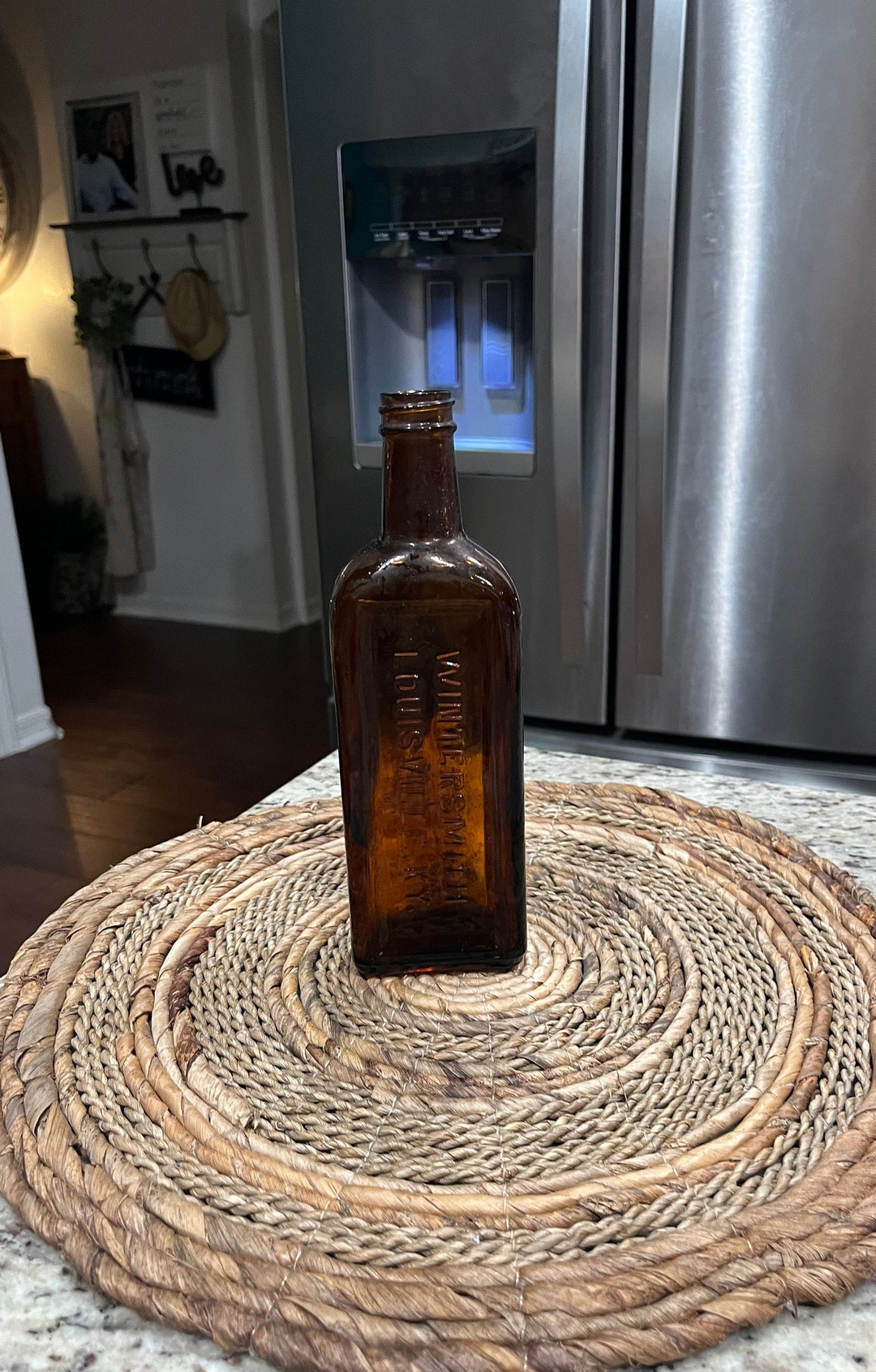 Vintage 1900's Amber Wintersmith Louisville, Kentucky Embossed Whiskey ...