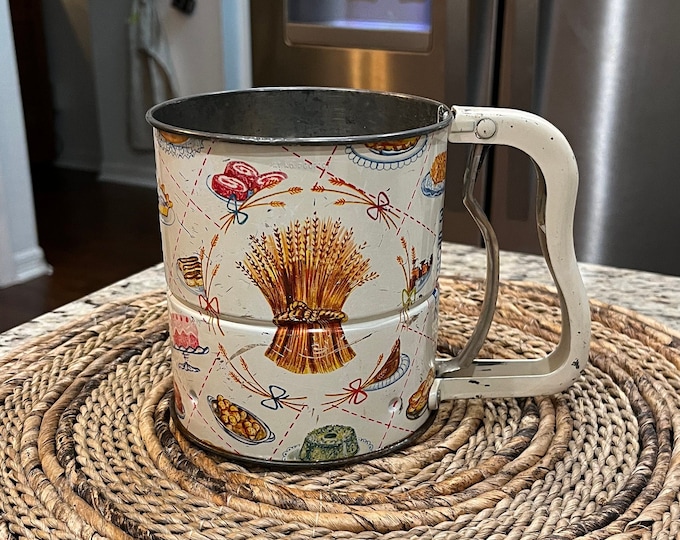 Vintage 1950's Androck 3 Screen Hand-i-sift Flour, Sugar Sifter, Wheat ...