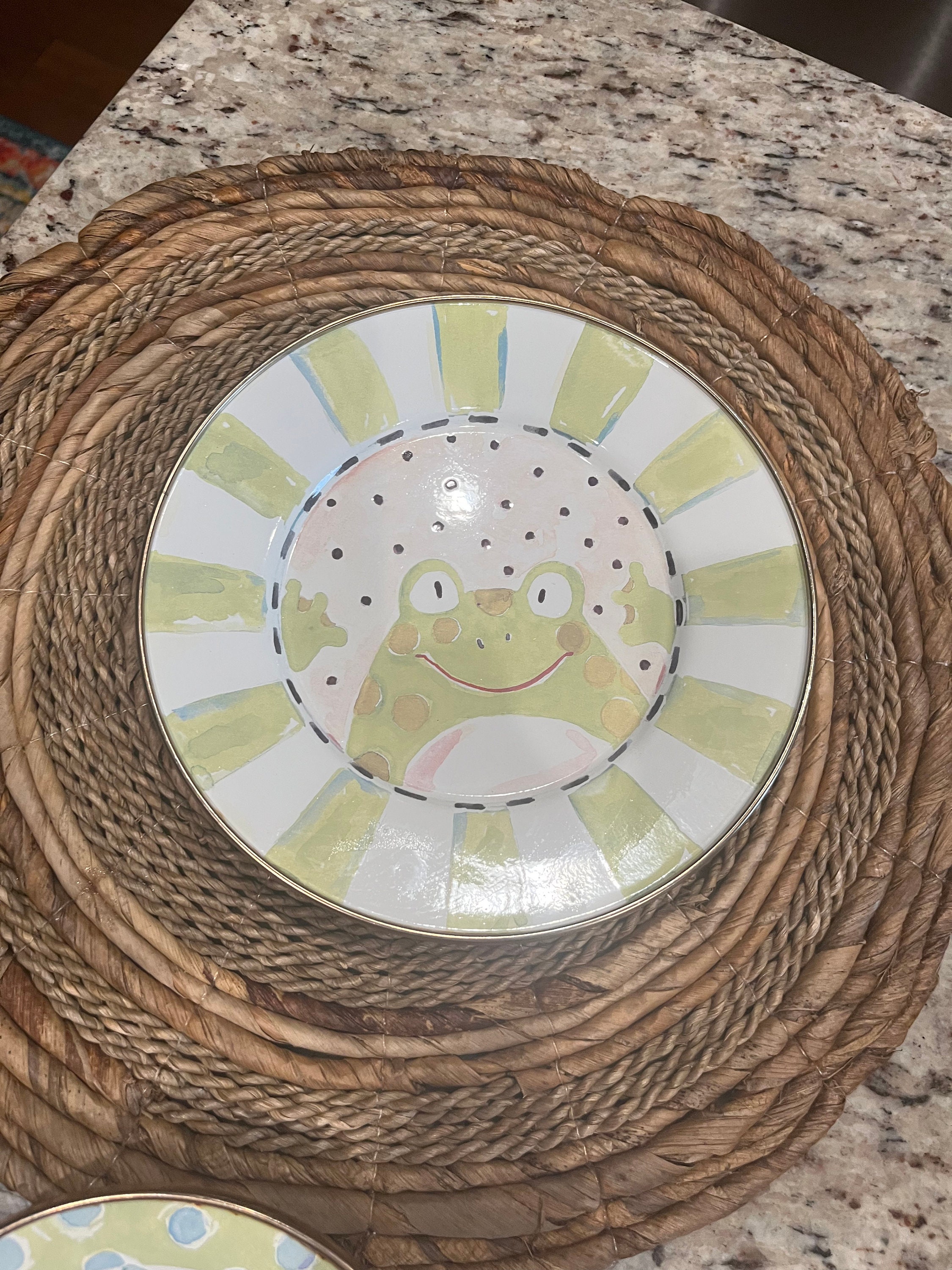 Vintage Mackenzie Childs Enamel Frog Design Children's - Etsy