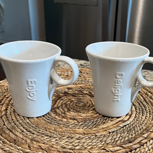 White Embossed Coffee Cups - Etsy