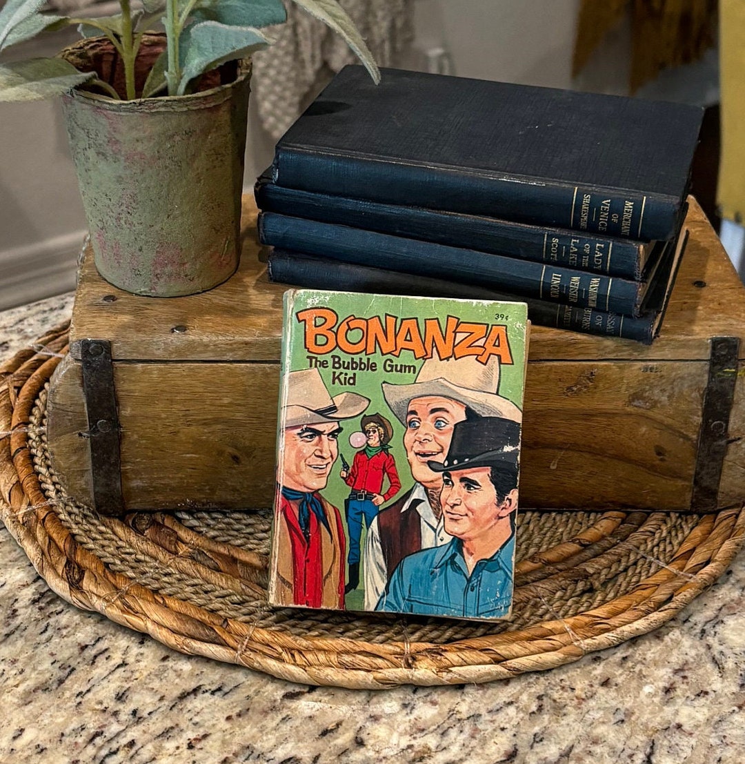Vintage 1967 Bonanza TV Show, Bubble Gum Kid Big Little Book by Whitman ...