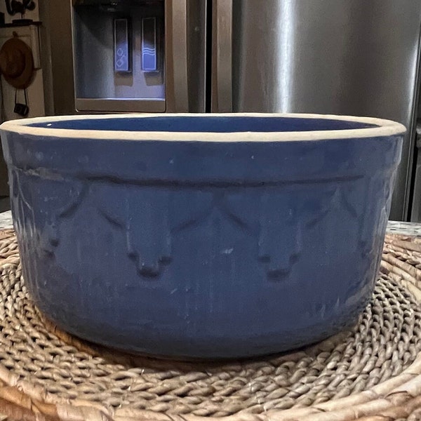 Blue Stoneware Bowl - Etsy