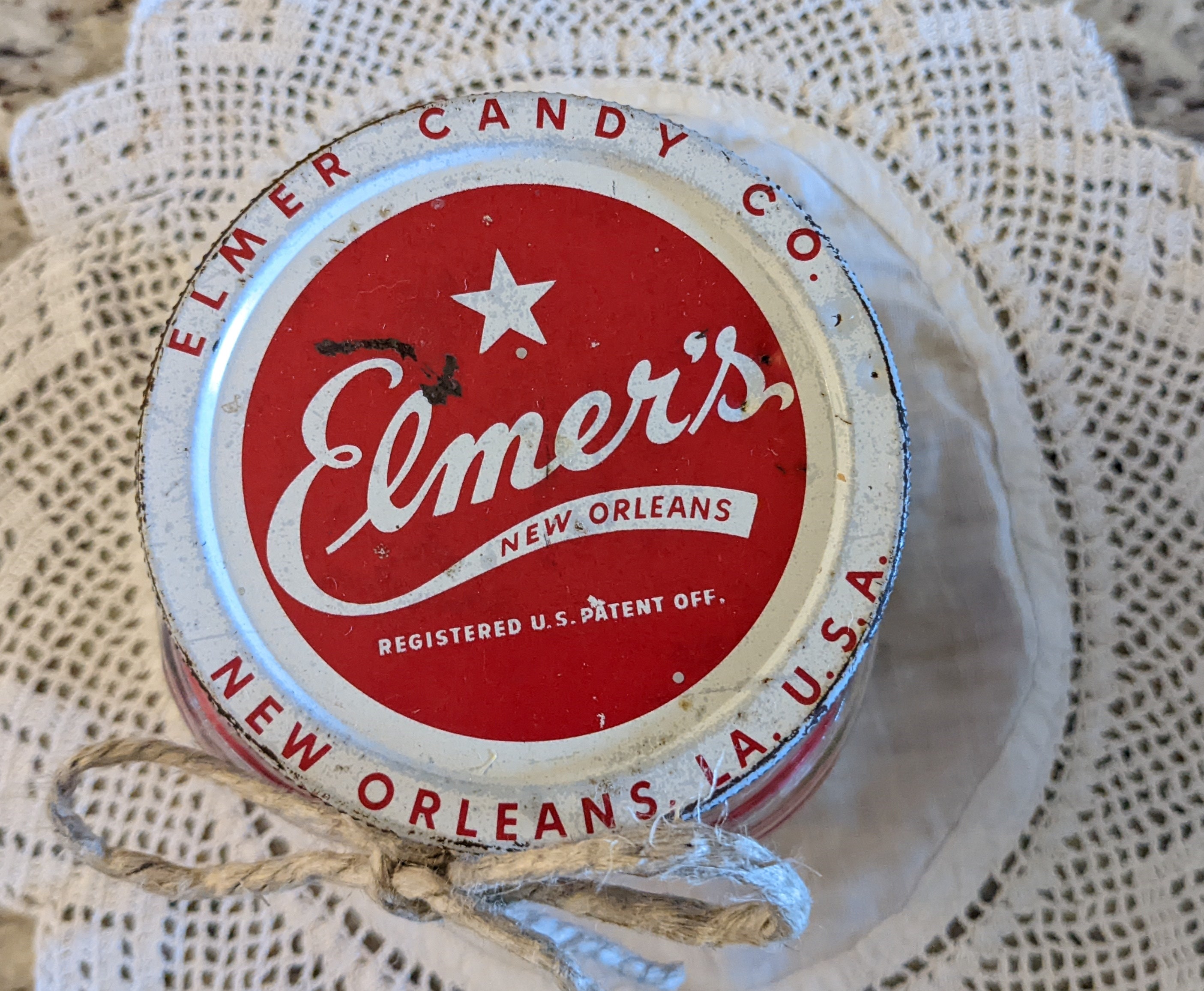 Vintage Elmer's New Orleans Candy Company Glass Jar With - Etsy