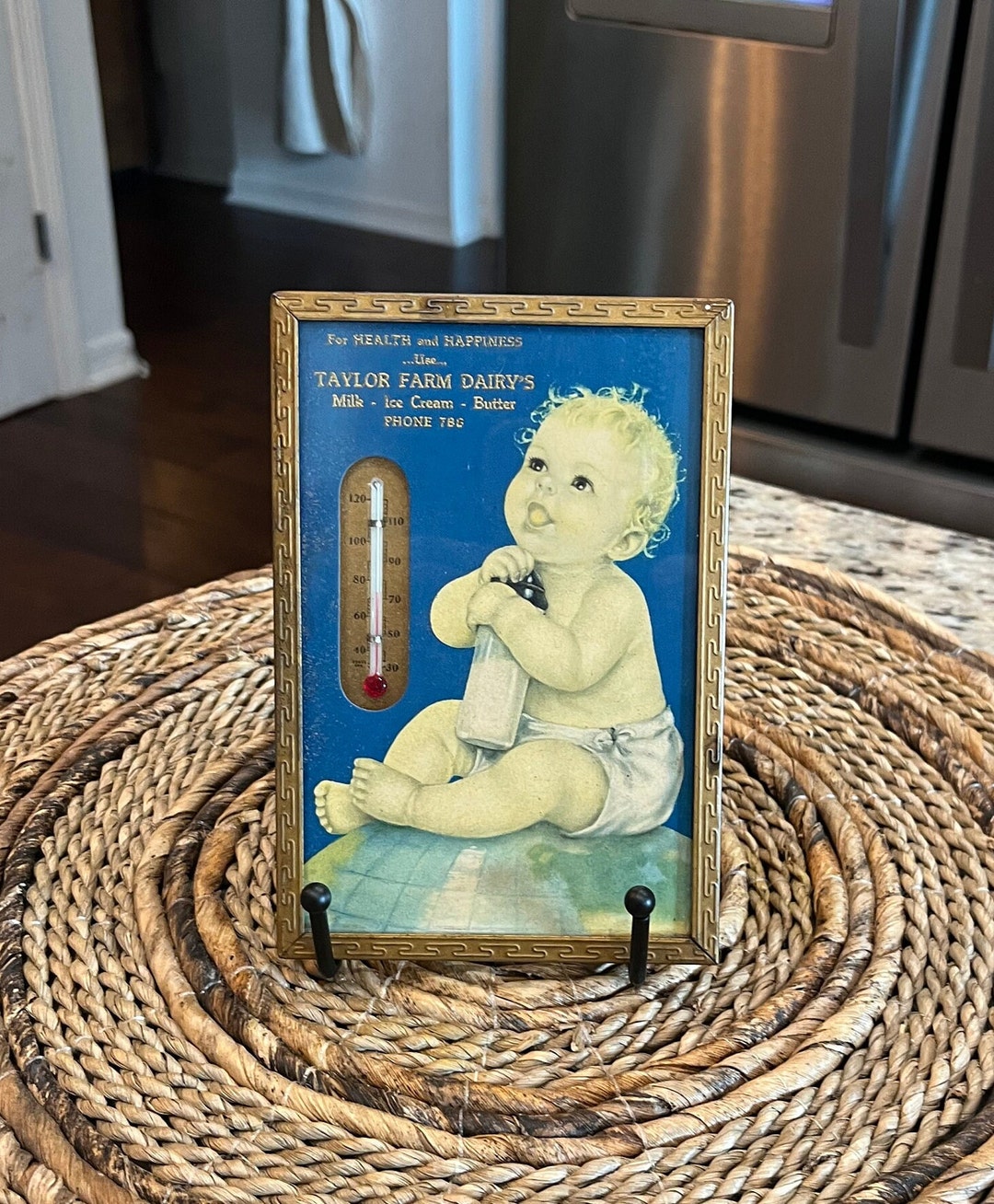 Vintage 1930's Taylor Farm Dairy's Advertising Thermometer Calendar ...
