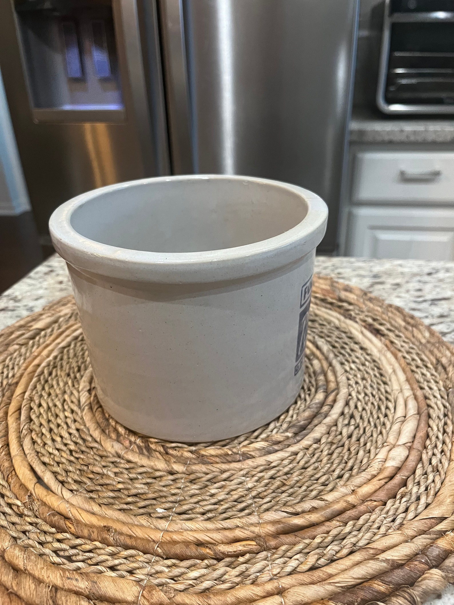 Vintage 1930's Rex Johncox, Onsted, Michigan Stoneware Butter Crock ...