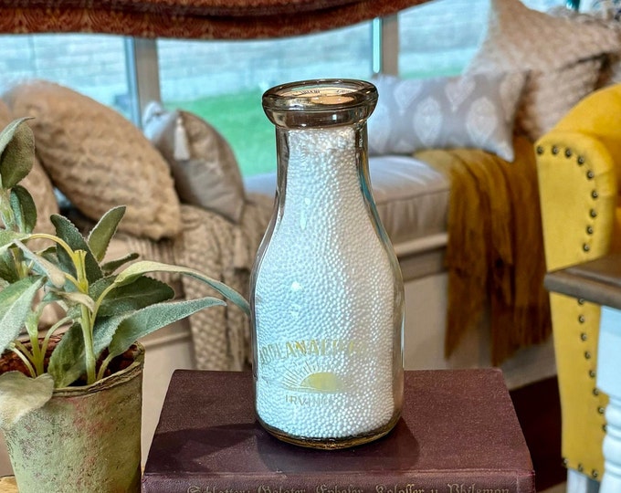 Vintage 1930's Abplanalp Dairy Farms Pint Size Milk Dairy Bottle With ...