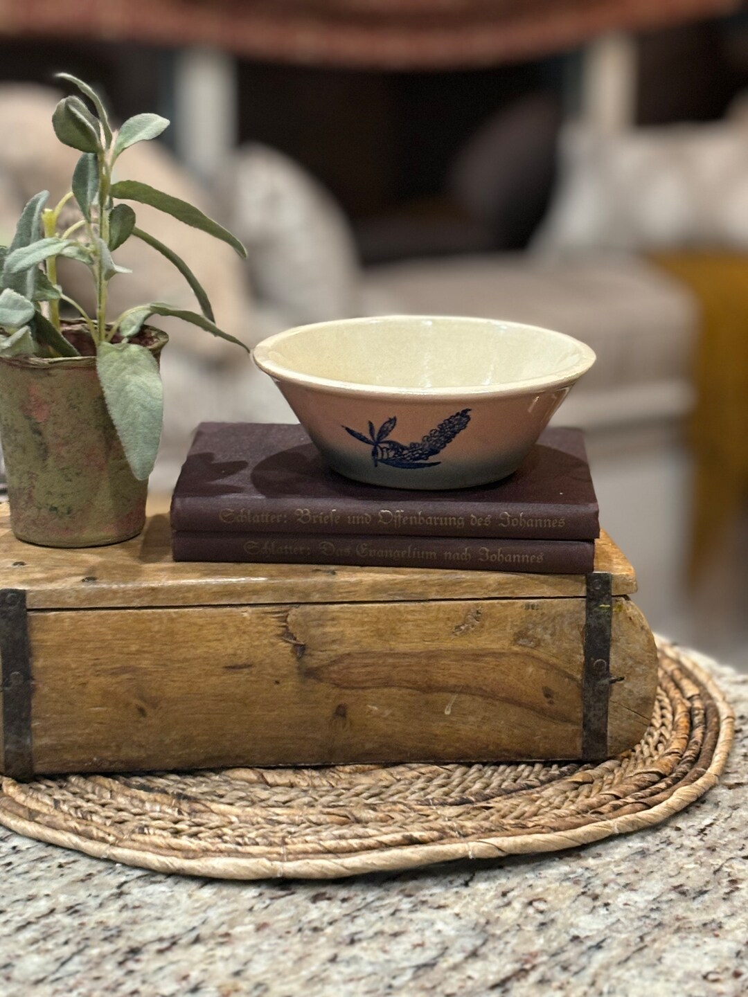 Vintage MCM 1950's Ath-tex Bluebonnet Stoneware Pottery Pink Gray 7.25 ...