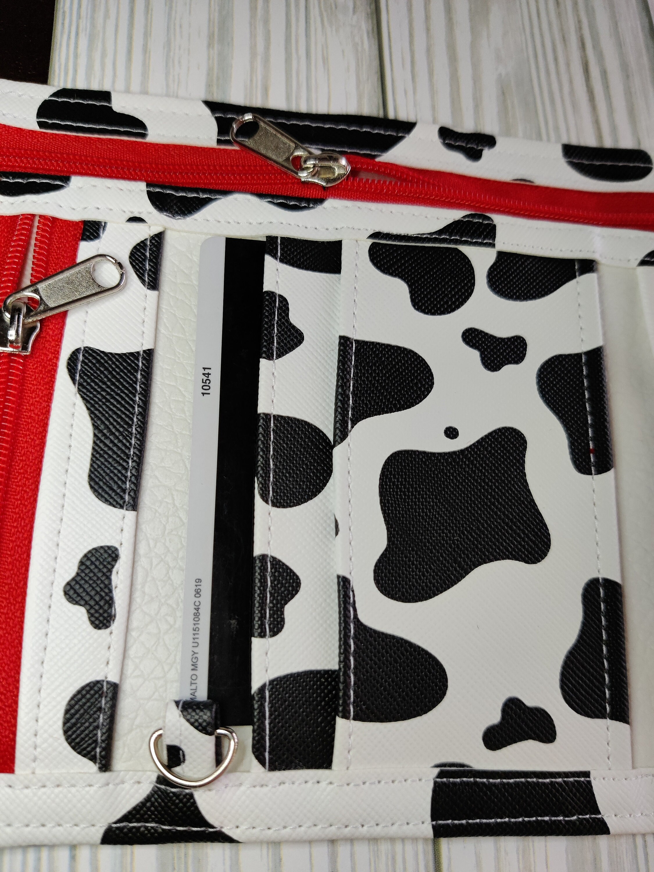 Cow Print Faux Leather Trifold Wallet Trifold Wallet Ladies - Etsy