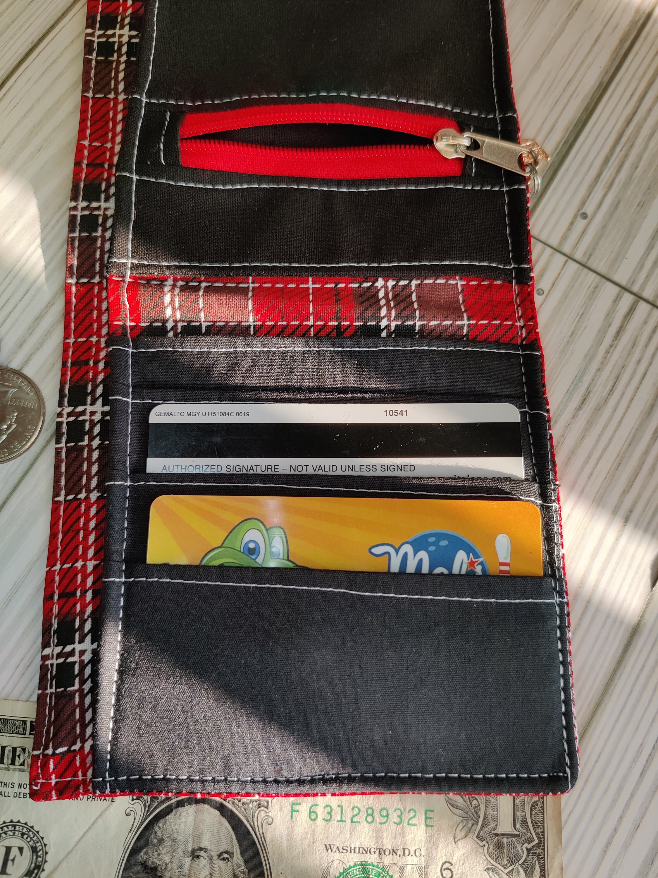 Plaid Bifold Wallet Bifold Wallet Ladies Wallet Girls - Etsy