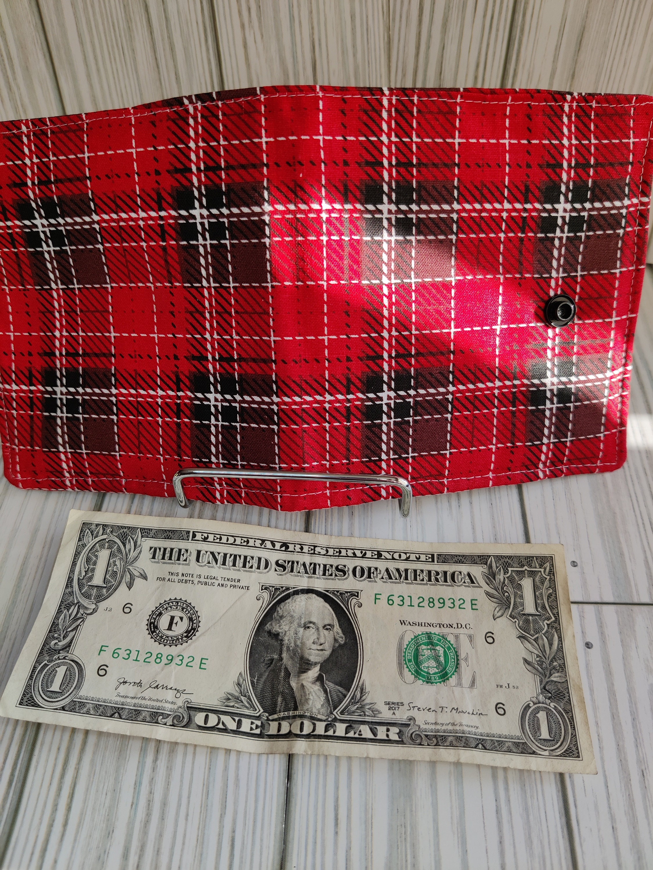 Plaid Bifold Wallet Bifold Wallet Ladies Wallet Girls - Etsy