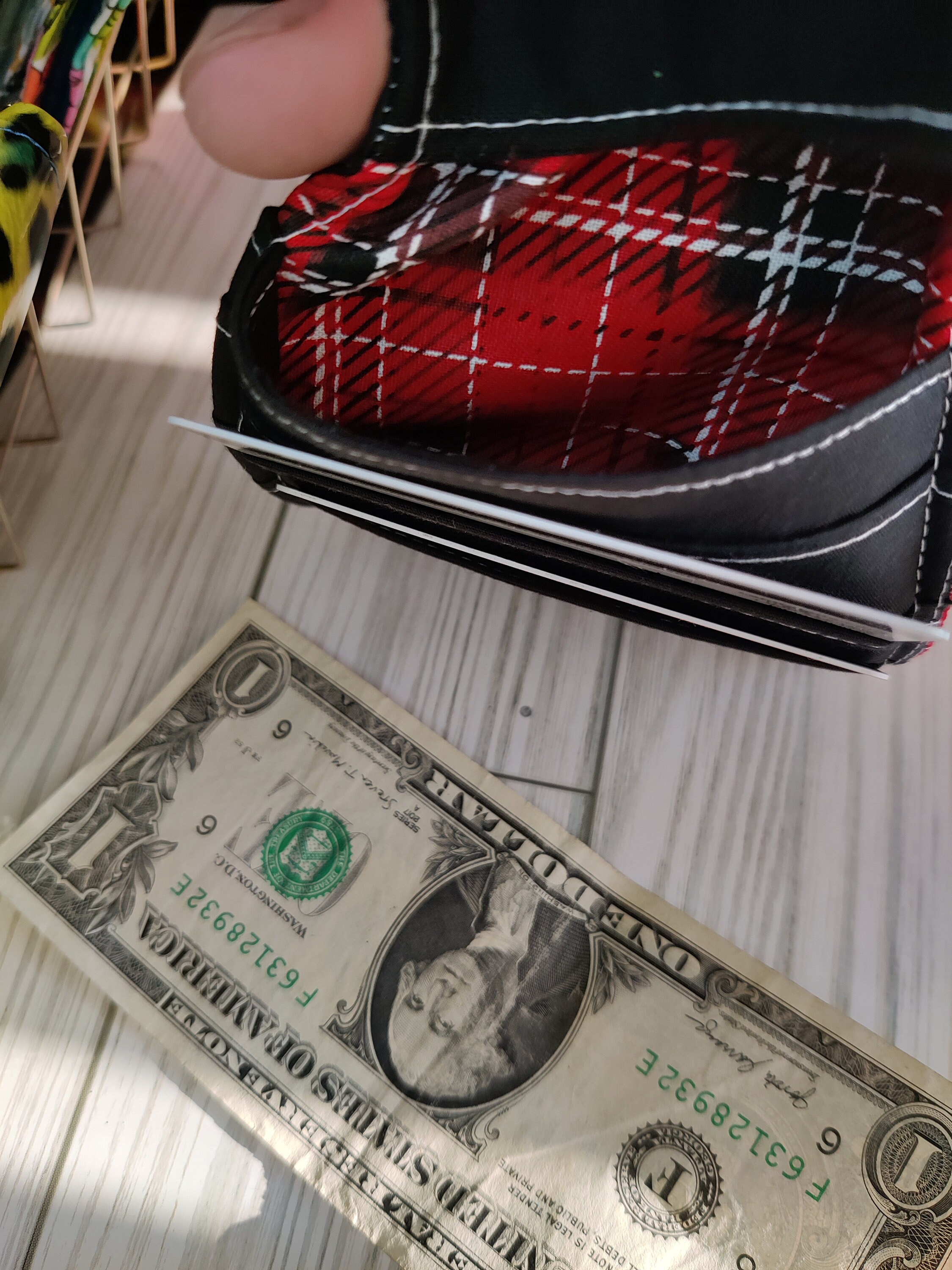 Plaid Bifold Wallet Bifold Wallet Ladies Wallet Girls - Etsy