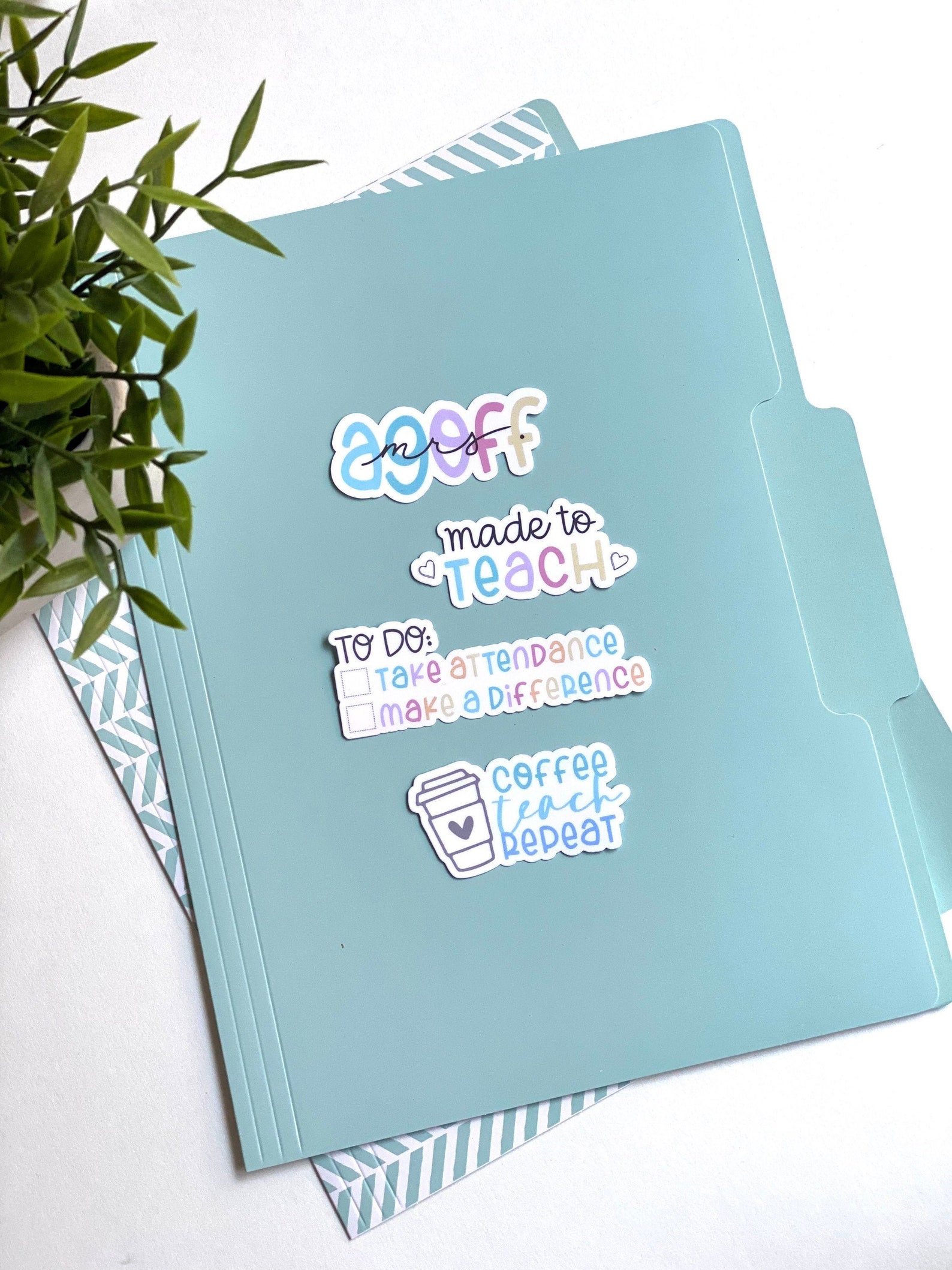 Personalized Teacher Sticker Pack Teacher Die Cut Sticker - Etsy