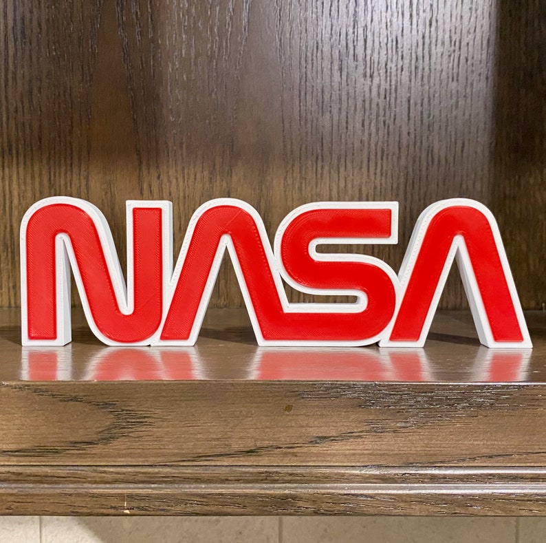 3D Printed NASA Logo Sign: Space Fan Gift - Etsy