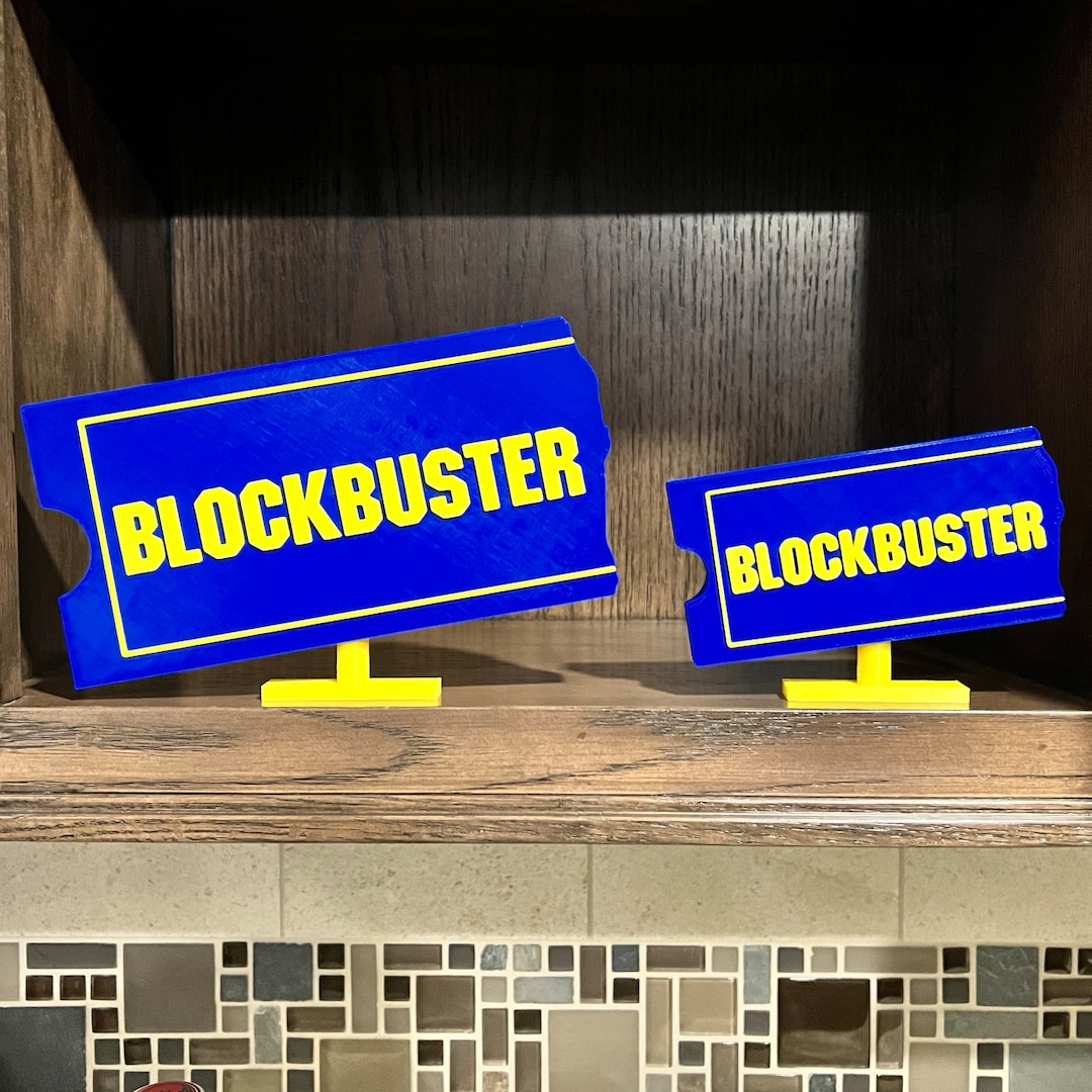 Blockbuster Video Desk Sign - 3D Printed Logo - Collector Gift. - A ...