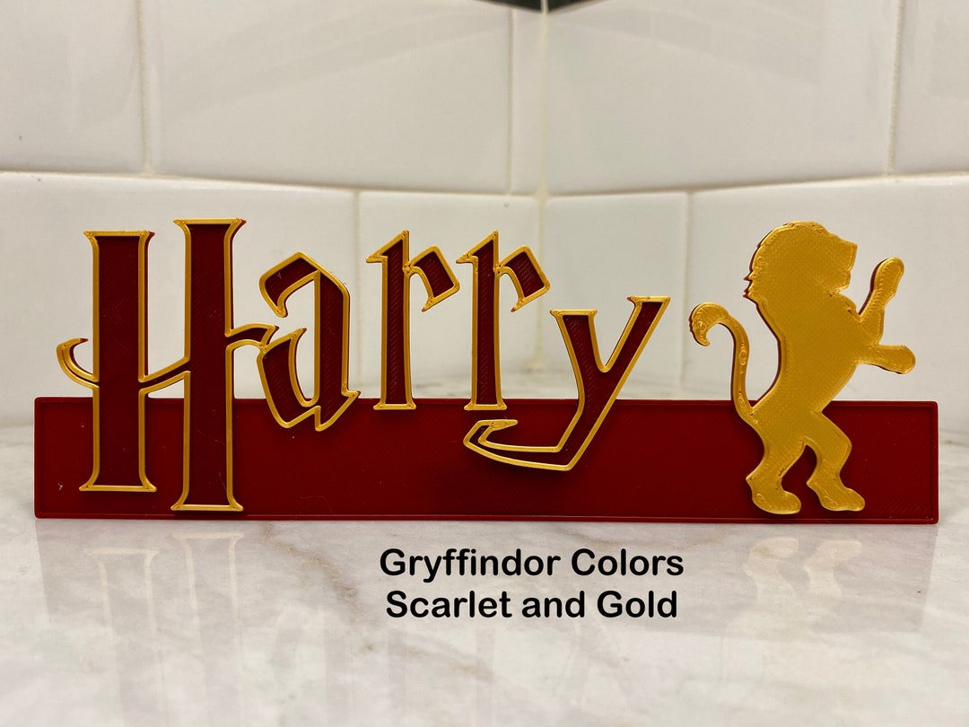 Wizard or Witch Style Custom Personalized Name Plate With Icon. 3D ...