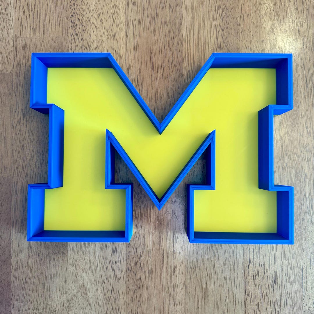 University of Michigan Party Tray - 3D Printed - Licensed Product ...