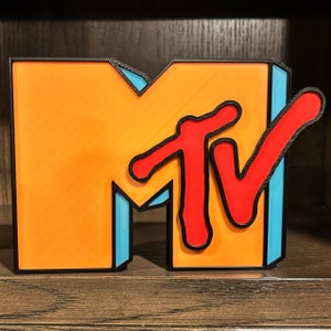 MTV Music Television 3D Printed Logo - Fan Art Collector Gift. - Etsy