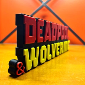 Deadpool & Wolverine 3D Printed Logo - Fan Art Collector Gift. - Etsy