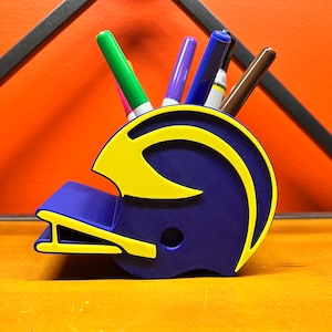 Michigan Pencil Holder: 3D Printed Block M or Winged Helmet - Etsy