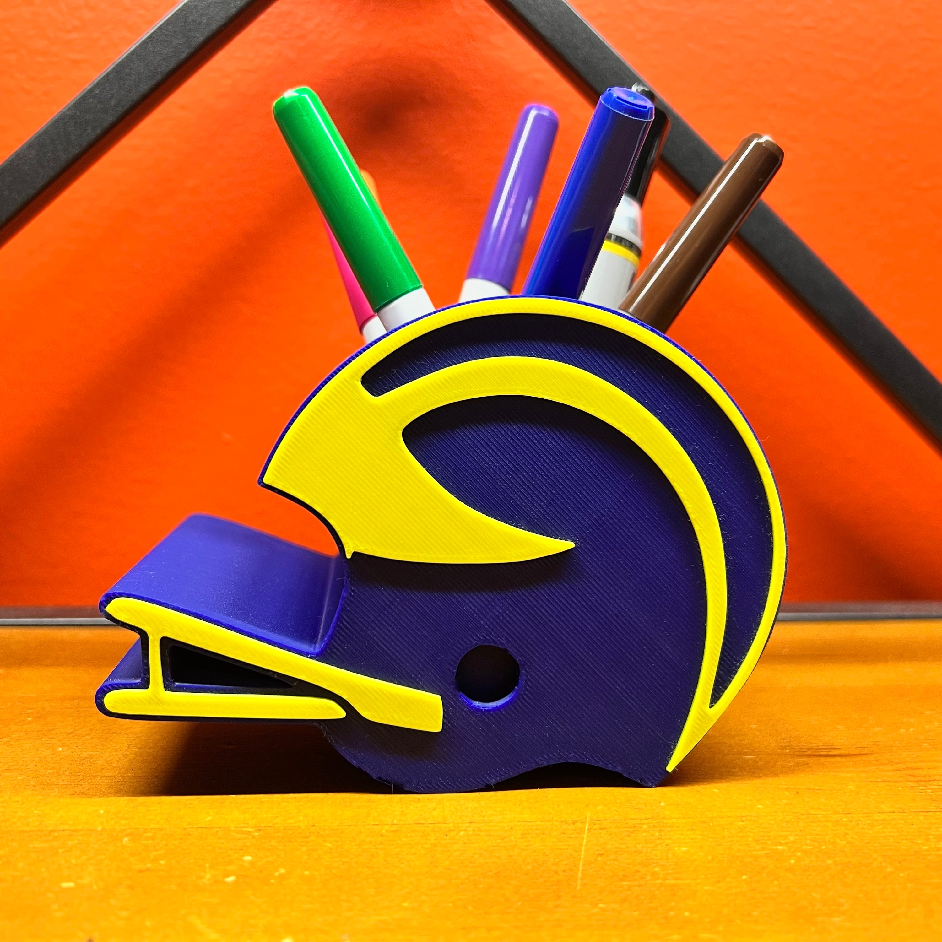 Michigan Pencil Holder: 3D Printed Block M or Winged Helmet - Etsy