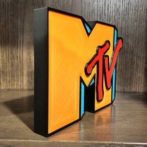 MTV Music Television 3D Printed Logo - Fan Art Collector Gift. - Etsy