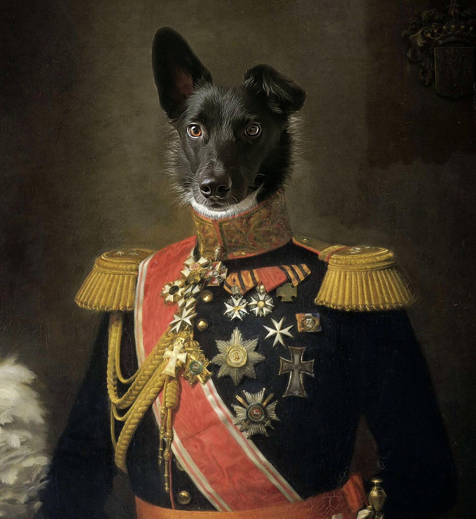 Custom Royal Pet Portrait Personalised Renaissance Dog Cat | Etsy