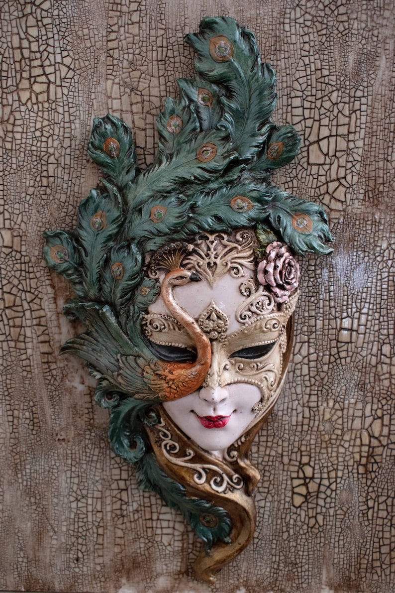 Wall Hanging OR Table Top Ornament Peacock Mask.handcrafted Decoration ...