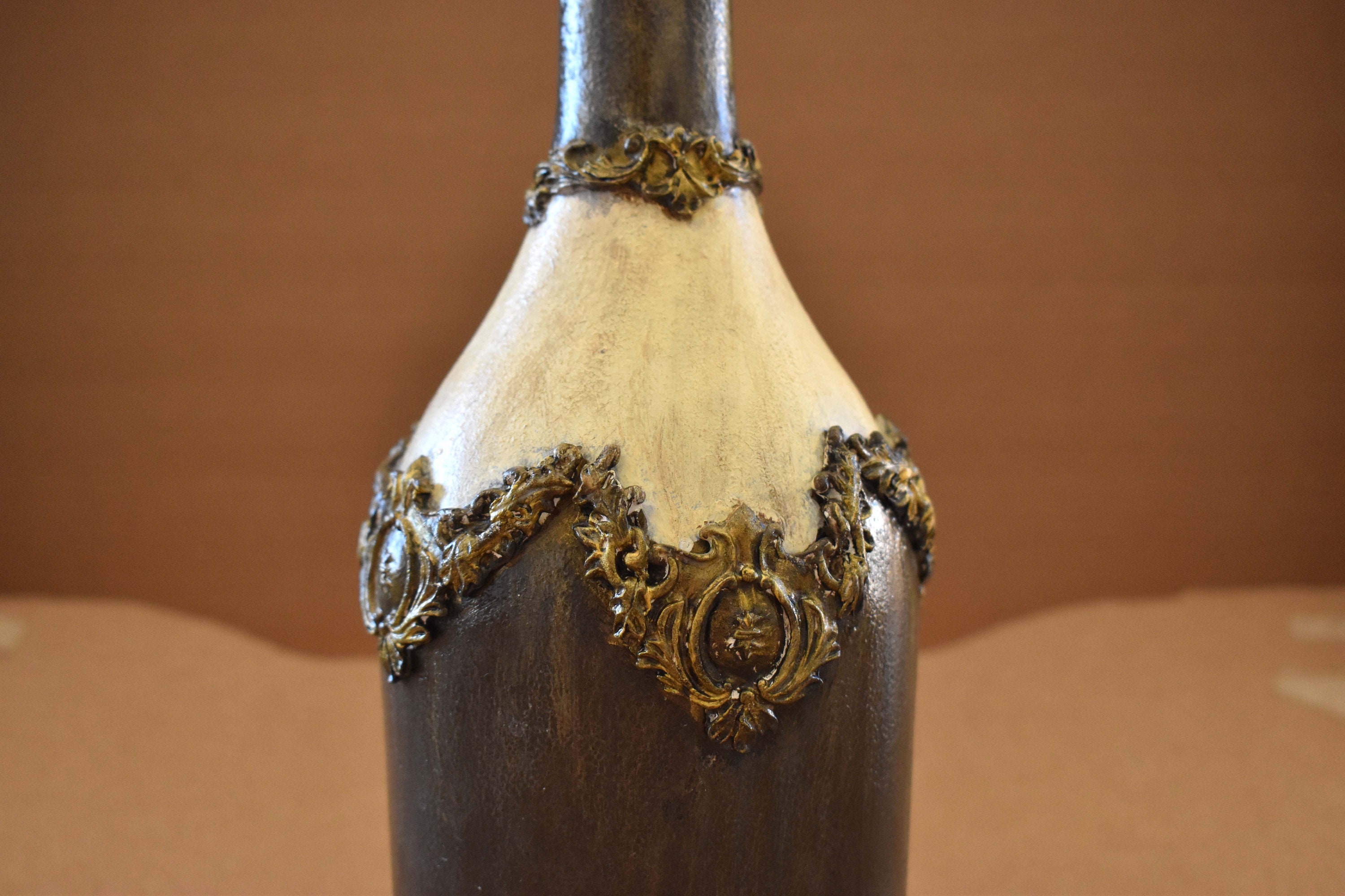 Handcrafted Ornament Bottle Real Size. Vintage Look. Elegant Style ...