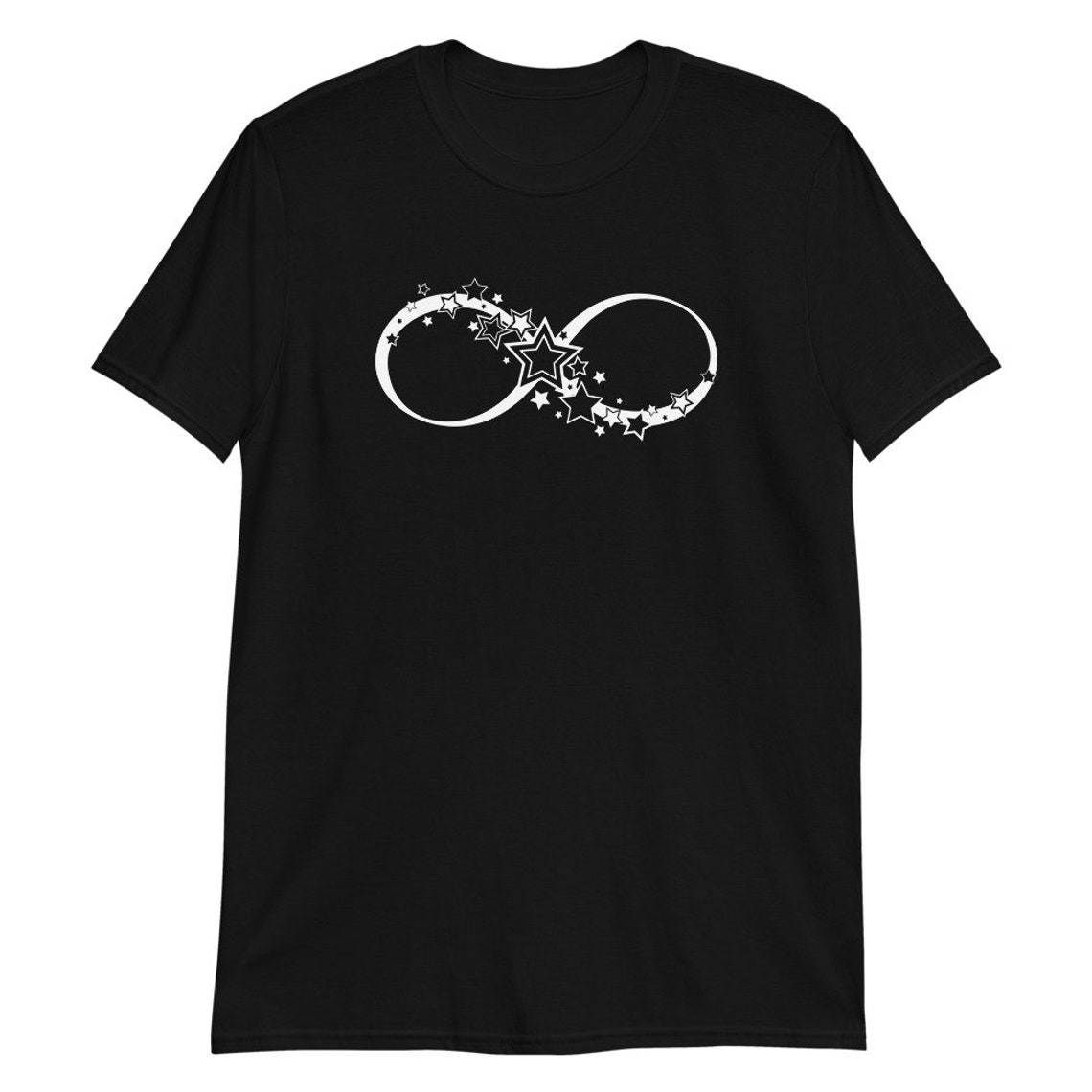 Infinity Symbol Tee Stars Shirt Black Women T-shirt Classic | Etsy