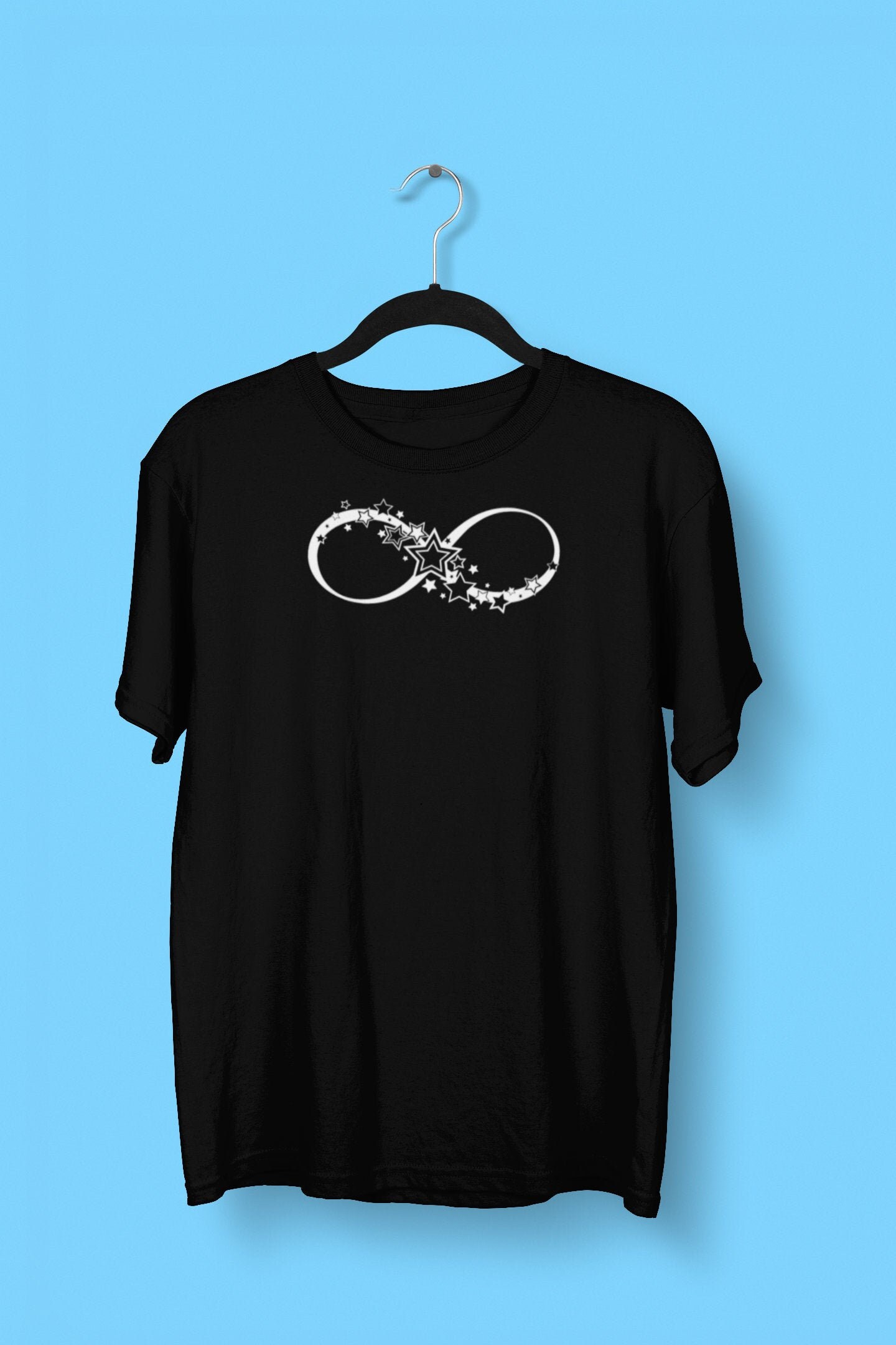 Infinity Symbol Tee Stars Shirt Black Women T-shirt Classic | Etsy