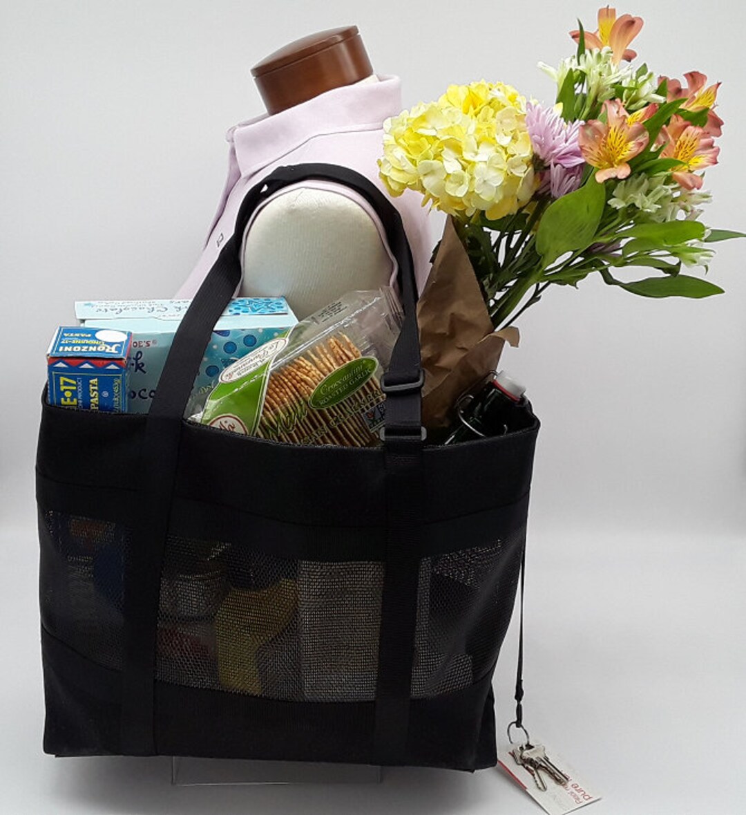 Strong, Durable Mesh Tote Bag – Black Waxed Canvas - Etsy