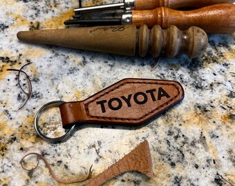 Toyota Corolla Leather Keychain - Etsy