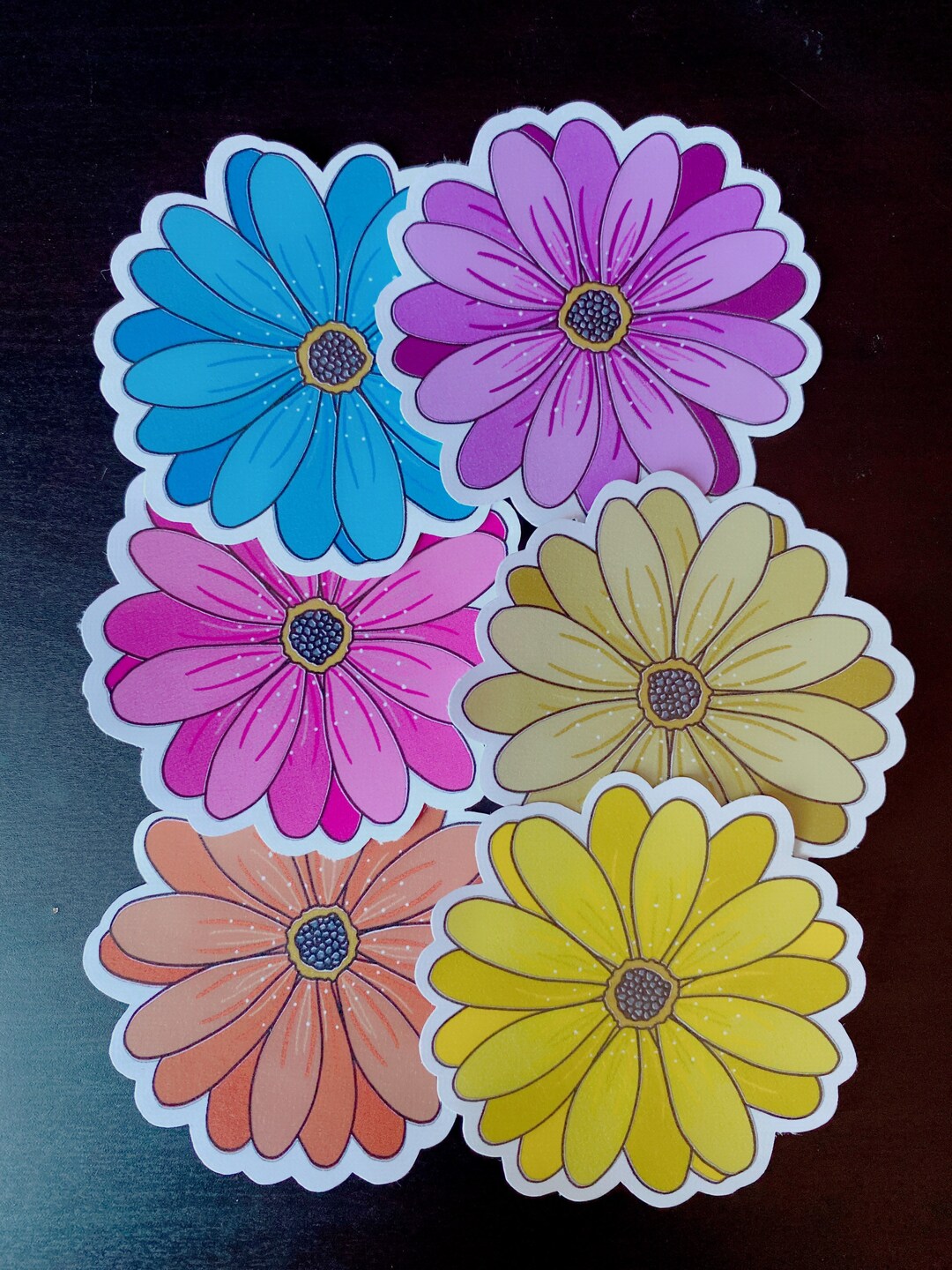 Flower Stickers Colorful Flowers - Etsy