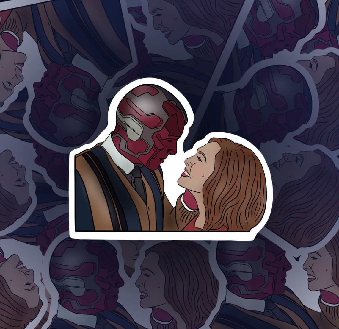 Wandavision Sticker Wanda and Vision Sticker - Etsy