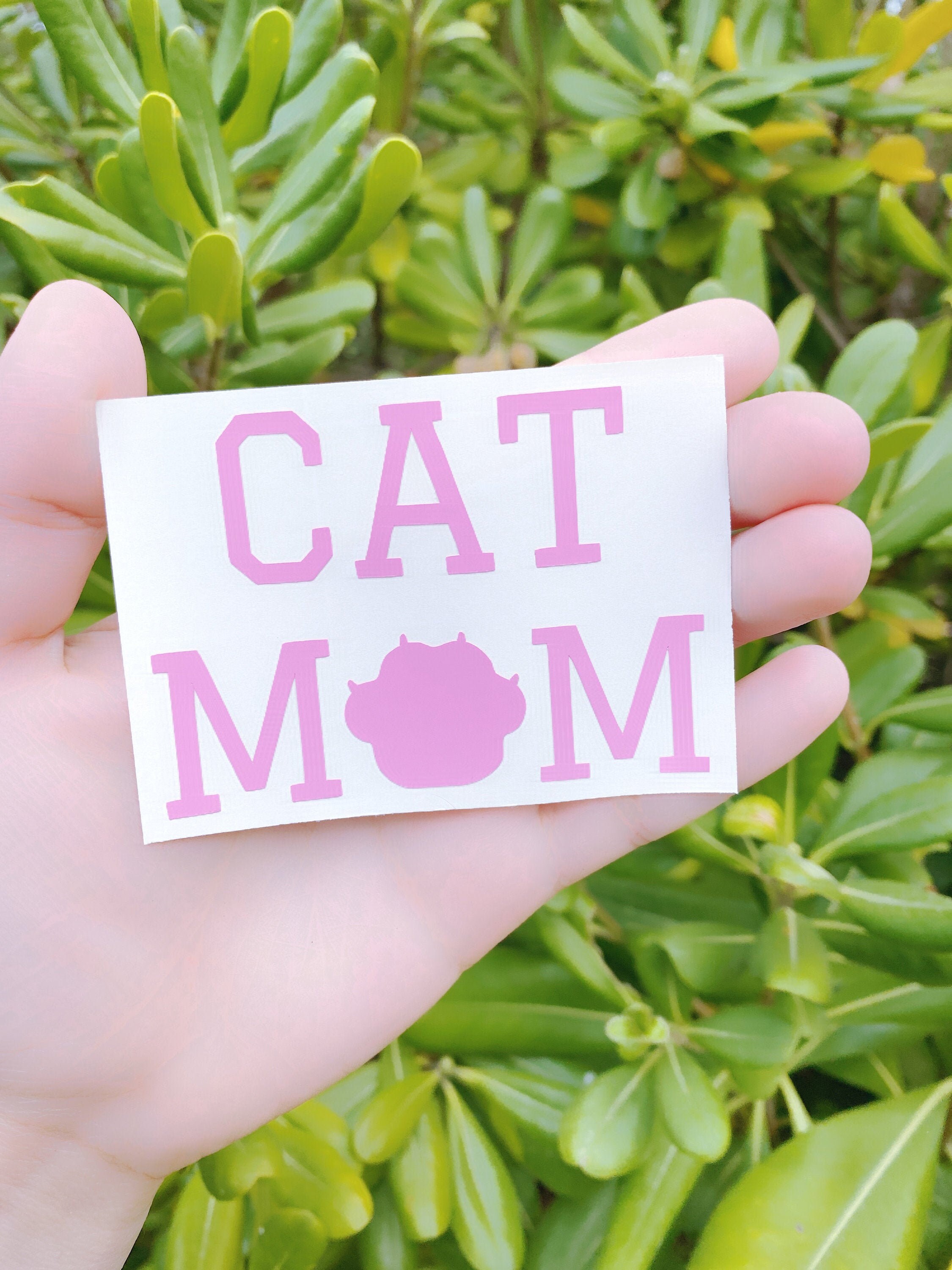 Cat Mom Vinyl Decal Cat Vinyl Decal Cat Sticker Cat Mom Sticker Cat Mom ...