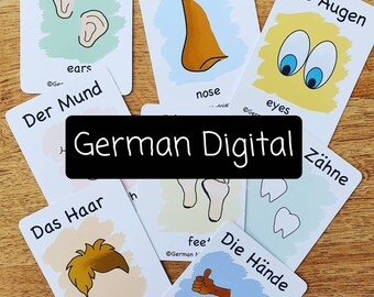 Bilingual Body Parts - Etsy