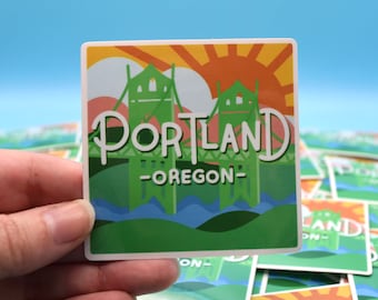 Portland Oregon Rose Vinyl Sticker / Portland Oregon - Etsy