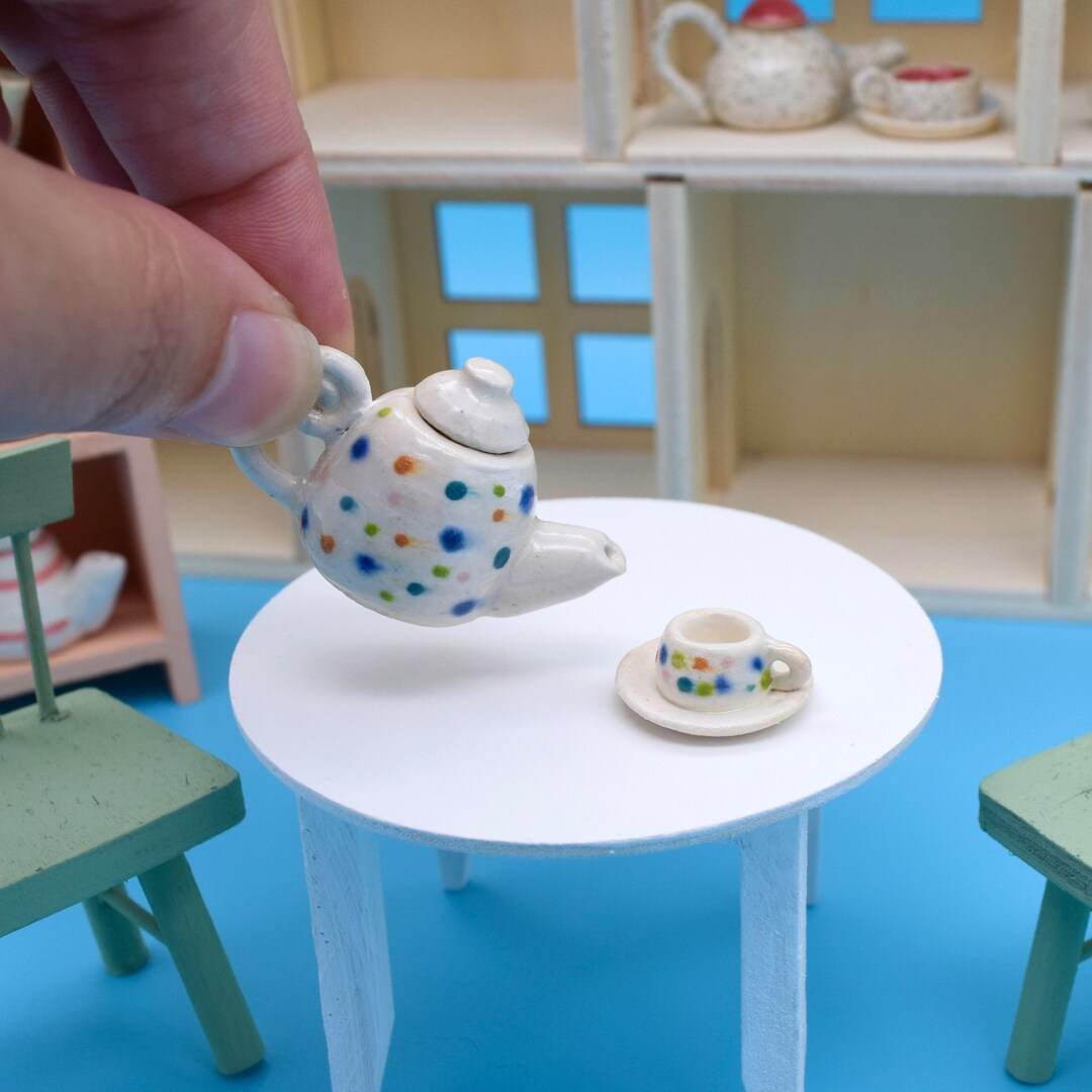 Mini Teapots With Teacups - Handmade Miniature Ceramics - Etsy