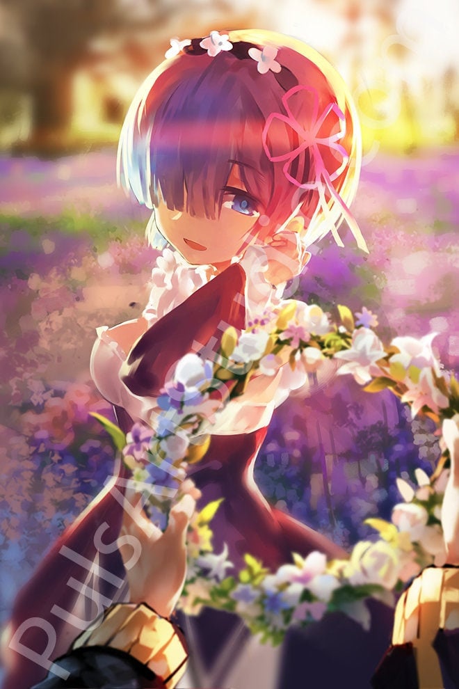 Re:Zero/Rem Print L Poster or XL Vinyl Canvas | Etsy