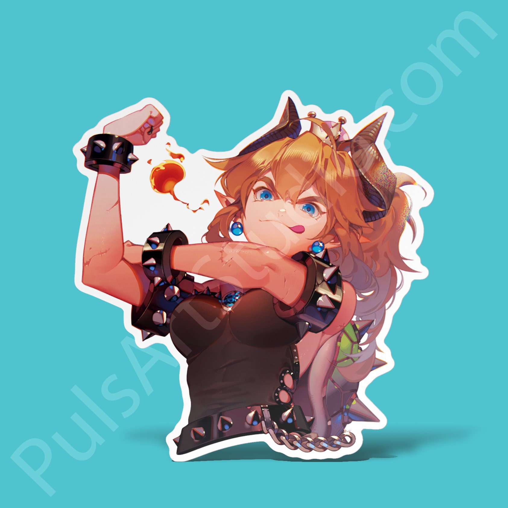 Super Mario/bowsette Print (L Poster or XL Vinyl Canvas) - Etsy