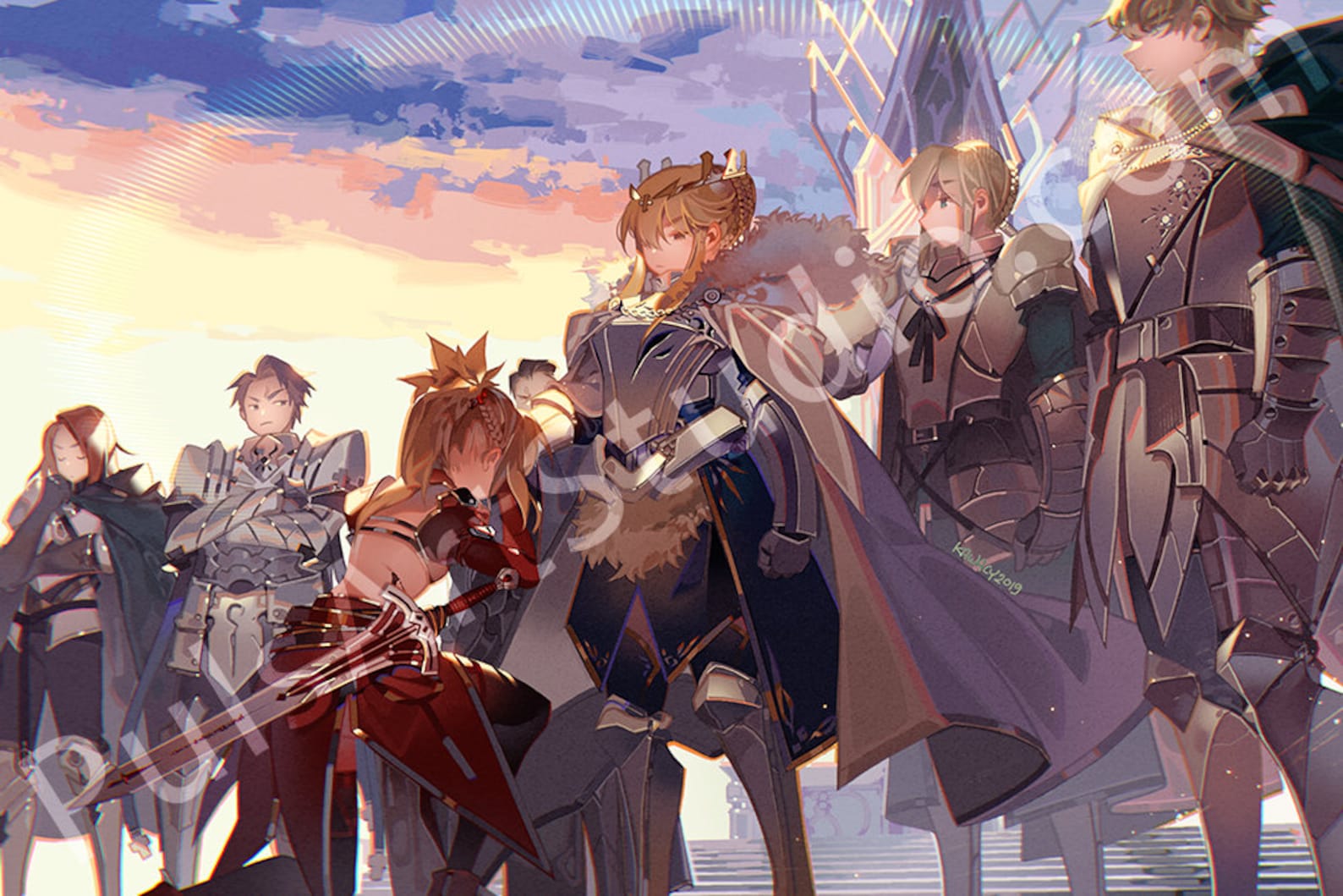 Fate/knights of the Round Table Print L Poster or XL Vinyl - Etsy