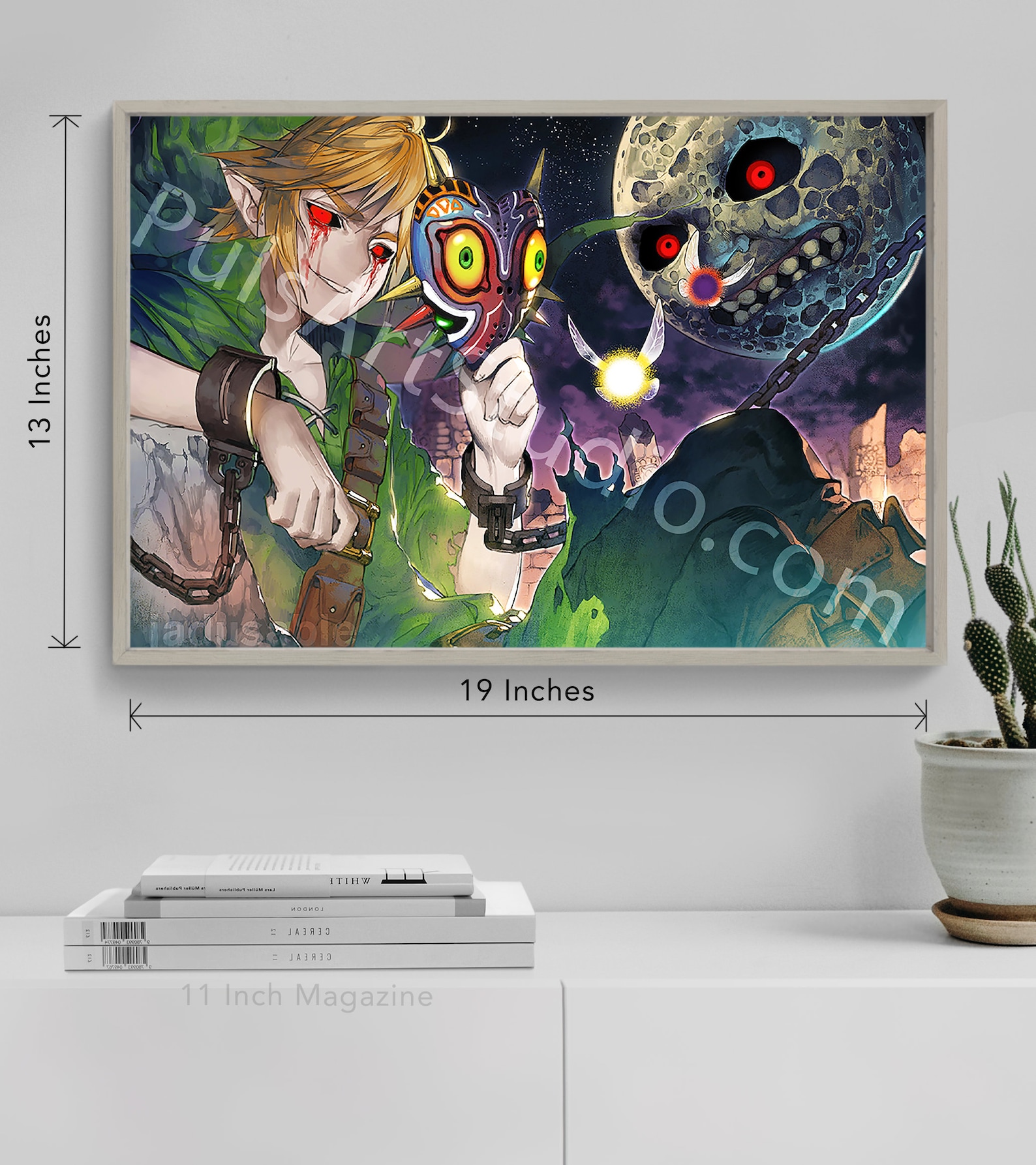 Loz/majoras Mask Print (L Poster or XL Vinyl Canvas) - Etsy