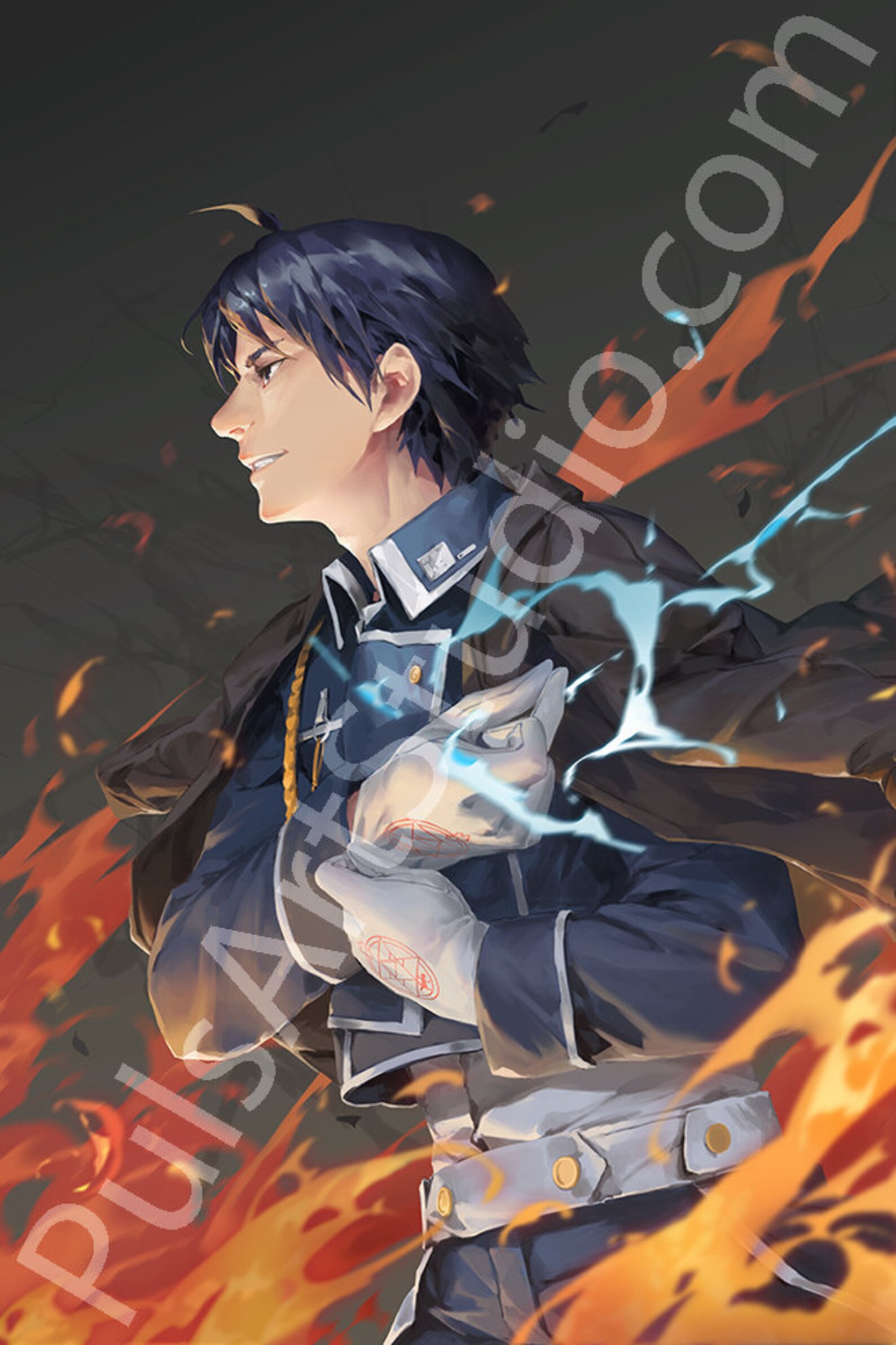 Fma/roy Mustang Print L Poster or XL Vinyl Canvas | Etsy