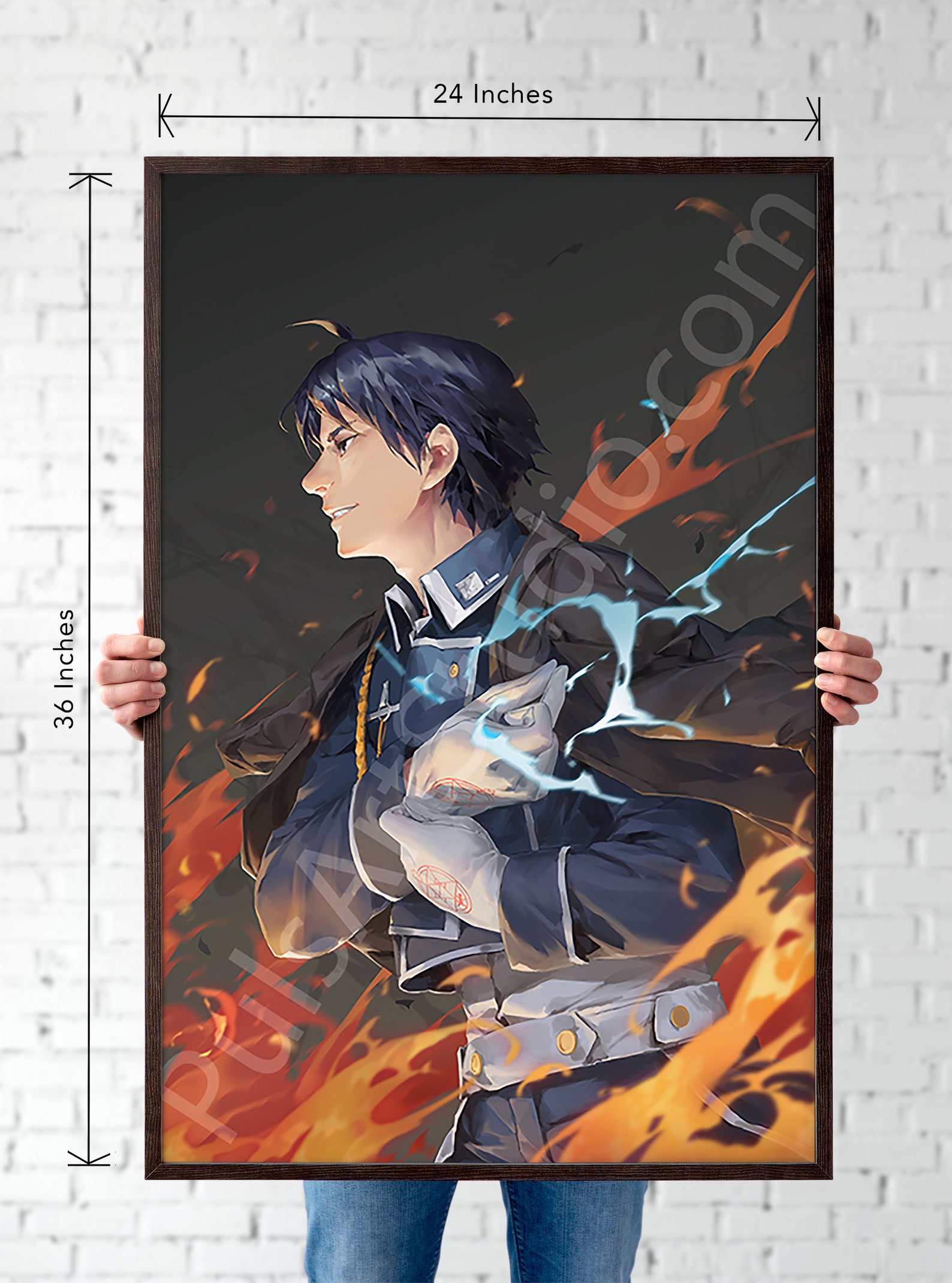 Fma/roy Mustang Print L Poster or XL Vinyl Canvas | Etsy