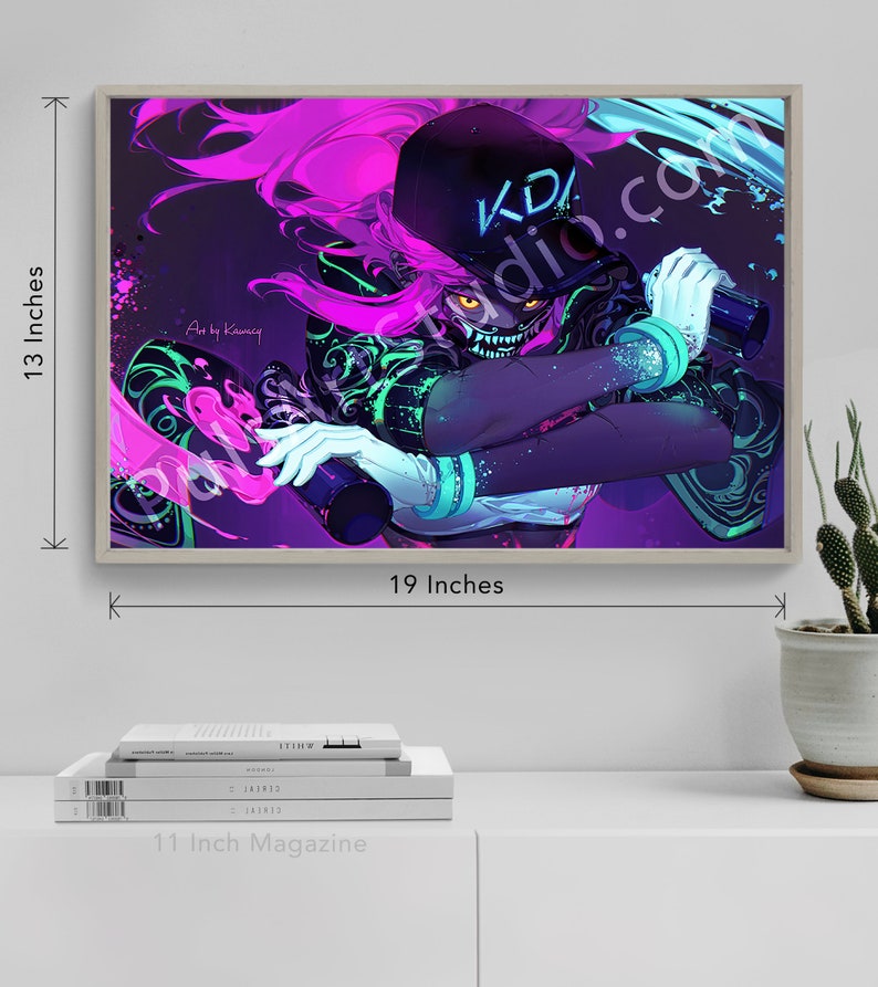 Lol/kda Akali Print #1 (L Poster or XL Vinyl Canvas), by Kawacy - Etsy