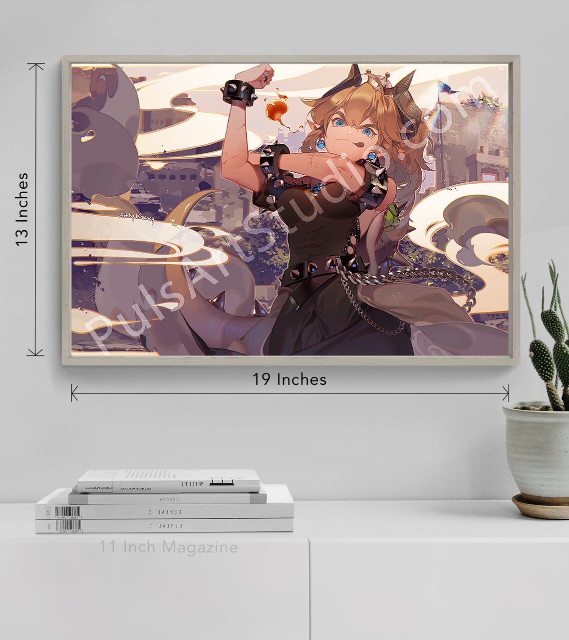 Super Mario/bowsette Print (L Poster or XL Vinyl Canvas) - Etsy